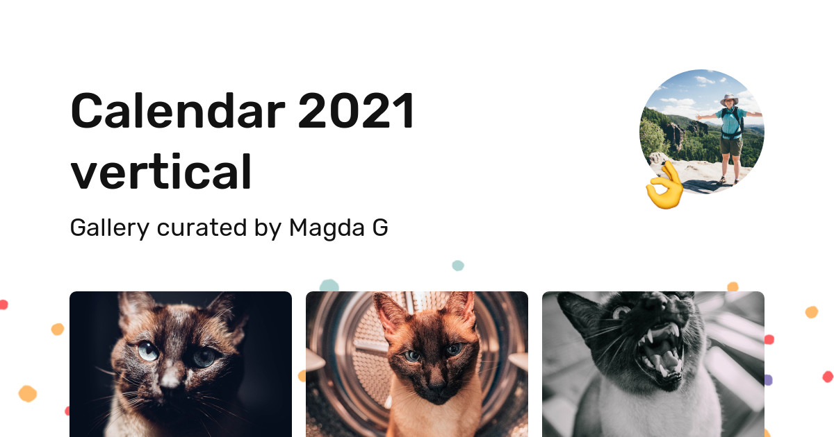 Calendar 2021 vertical - Tookapic